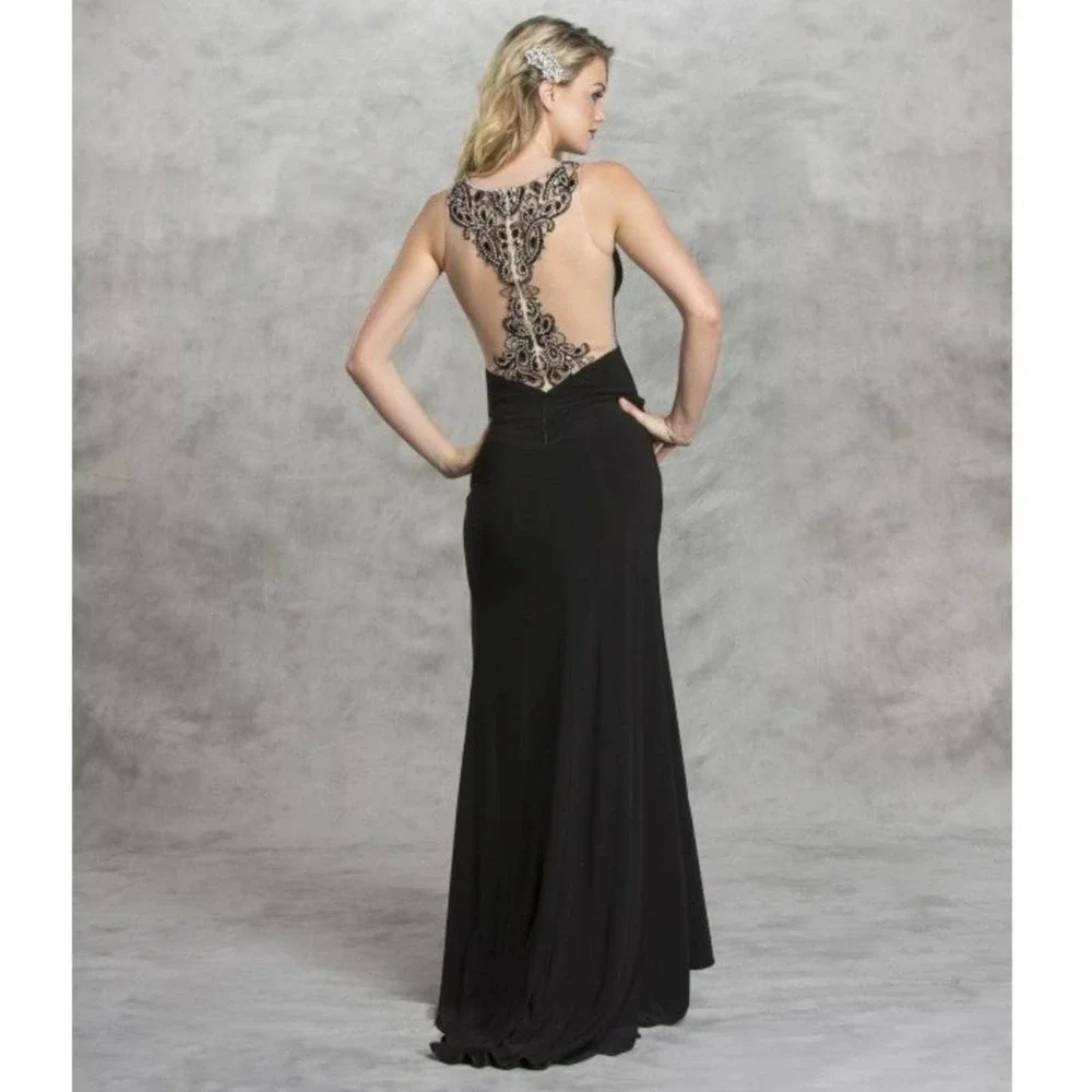 Dresses | Illusion Jeweled Sweetheart Neckline Formal Dress | Poshmark